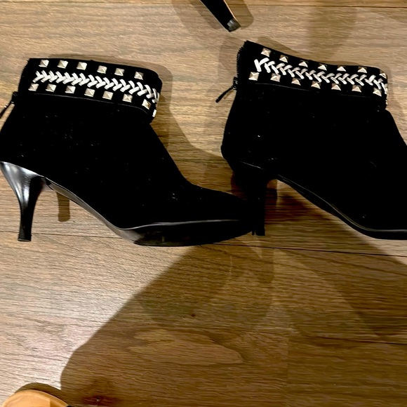 Shoes | Booties With Silver And Gold Decorations Around The Ankle Size ...